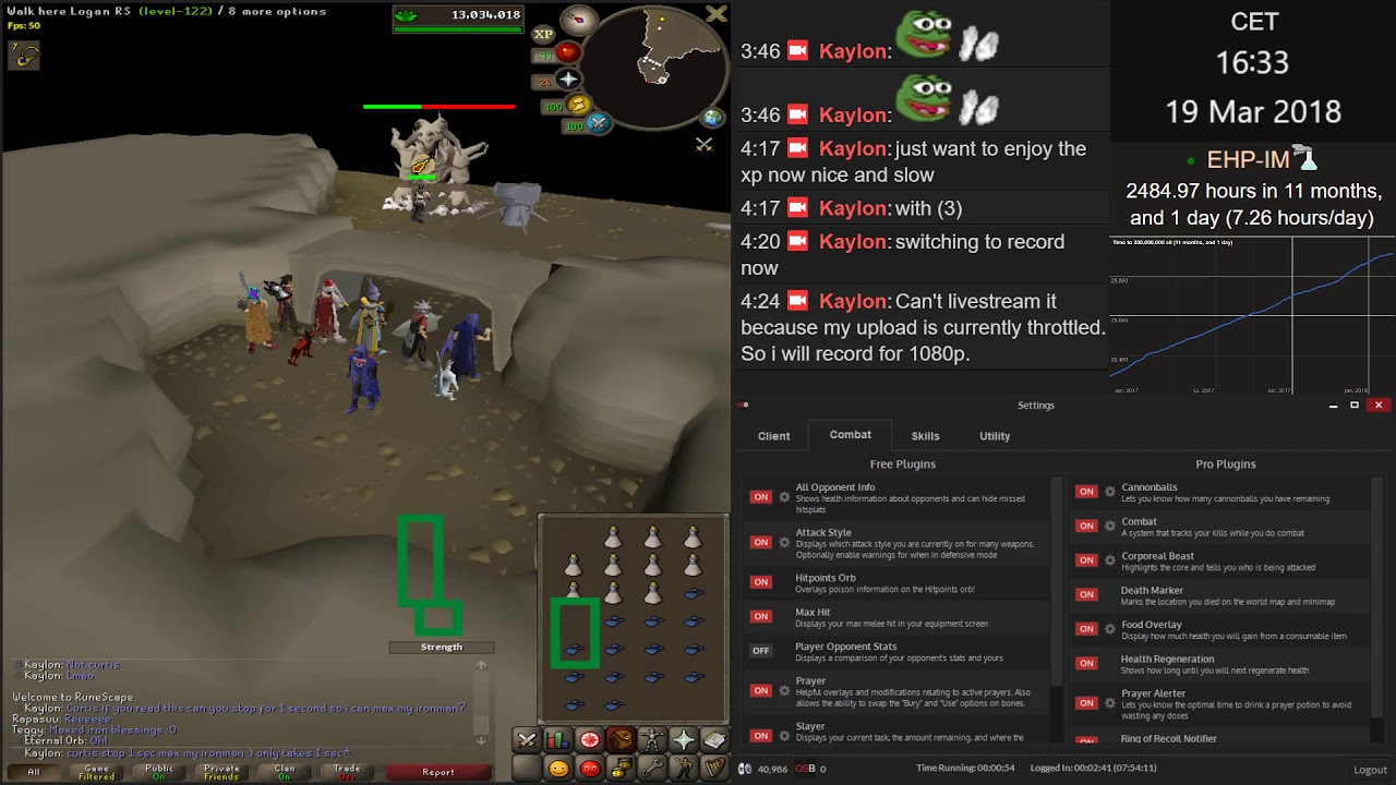 Getting max total on my OSRS Ironman Kaylon + The search for Curtis ...