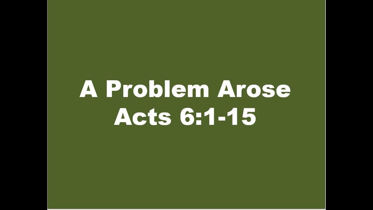 A Problem Arose 11-26-2023 - YouTube