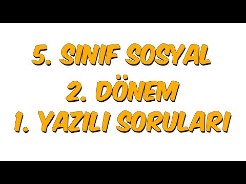 5.SINIF 2.DÖNEM 1.YAZILI | SOSYAL BİLGİLER