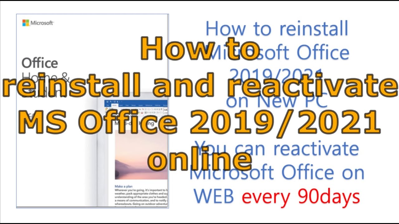 how to reinstall ms office 2019 / how to reinstall ms office 2021 - YouTube