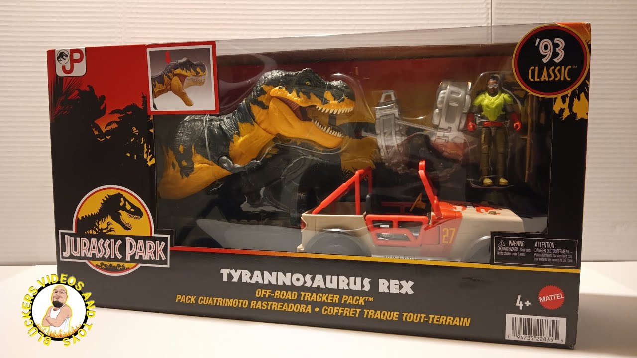 Mattel Jurassic Park '93 Classic Tyrannosaurus Rex Off-Road Tracker ...