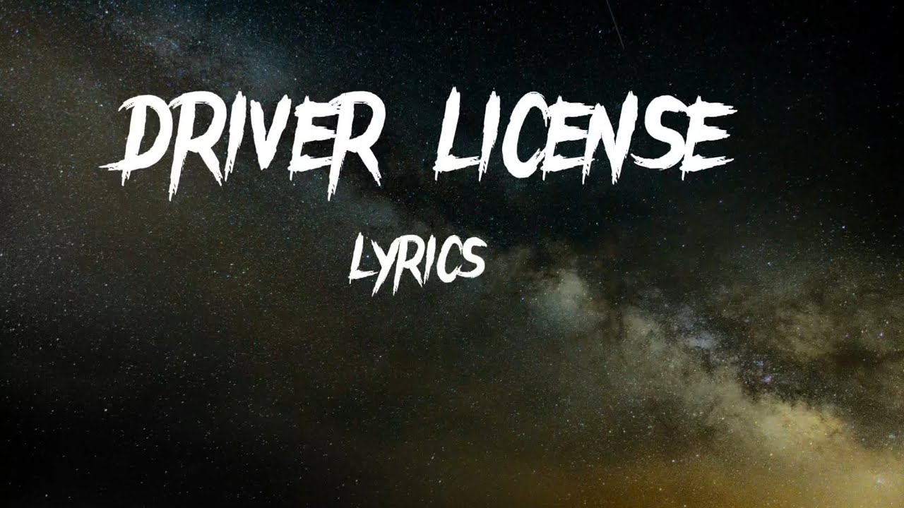 Driver License Lyrics- Olivia Rodrigo - YouTube