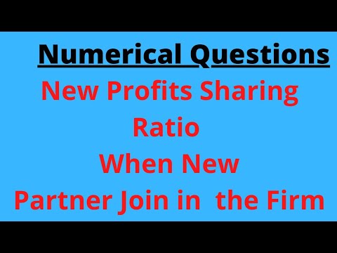 New Profits Sharing Ratio When New Partner Join In the Firm! Ugc Net ...