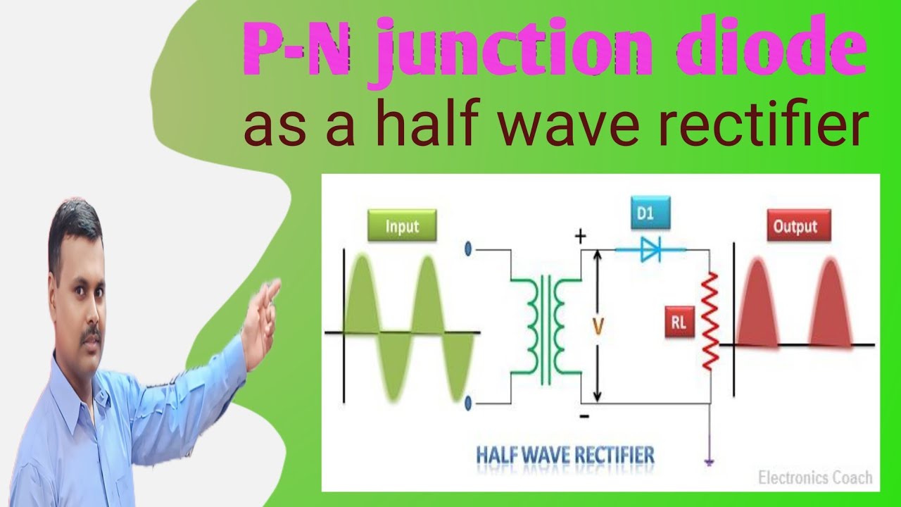 P-N junction diode as a half wave rectifier by Anil sir - YouTube