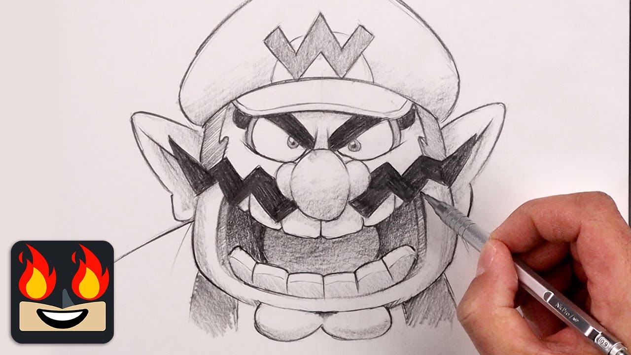 How To Draw Wario | Super Mario - YouTube