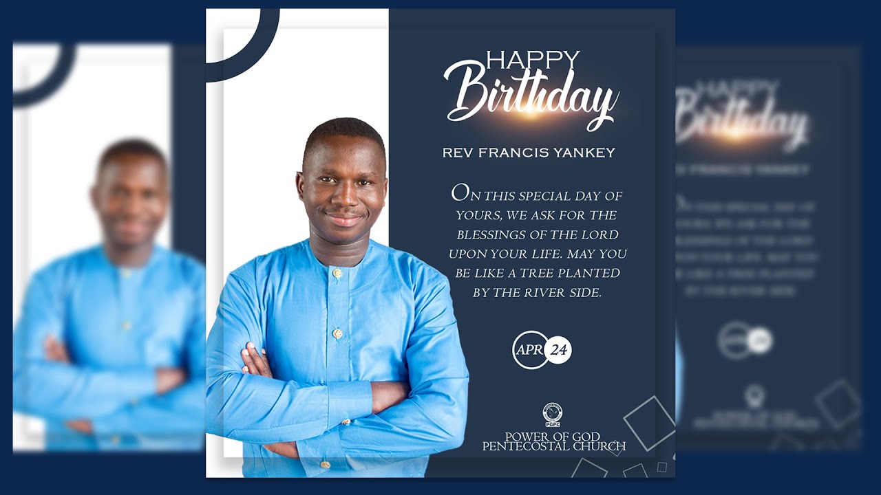 How to design a Simple birthday flyer in Photoshop. - YouTube