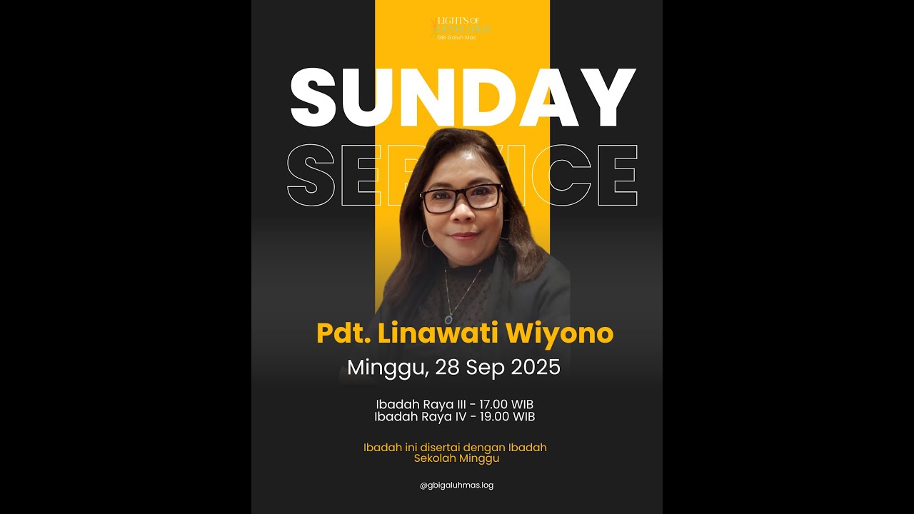 Sunday Service IV September 28, 2025 - Pdt Linawati Wiyono - YouTube