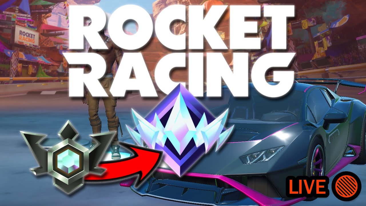 🔴LIVE - Race to Unreal In Rocket Racing (Fortnite) - YouTube
