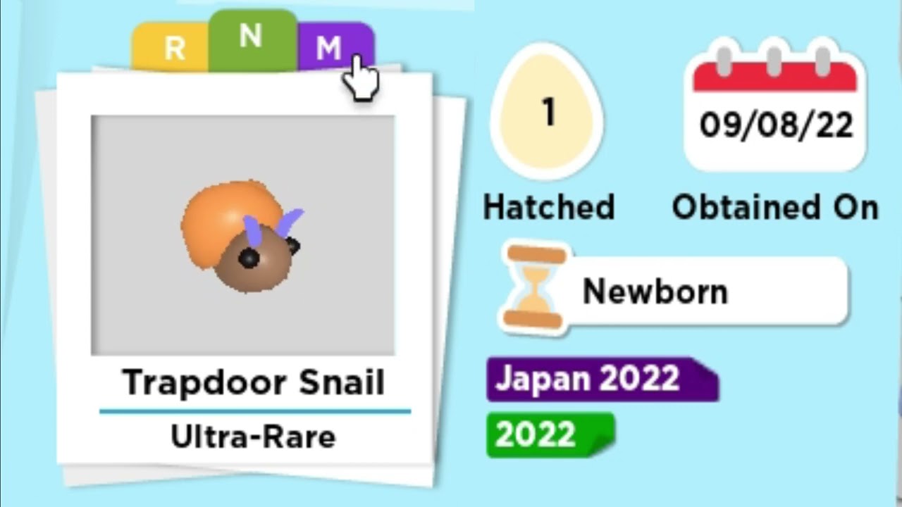 Trapdoor snail Neon & Mega Neon in Adopt me - YouTube