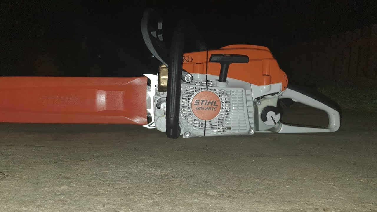 First start and unboxing Stihl ms261 C-M - YouTube