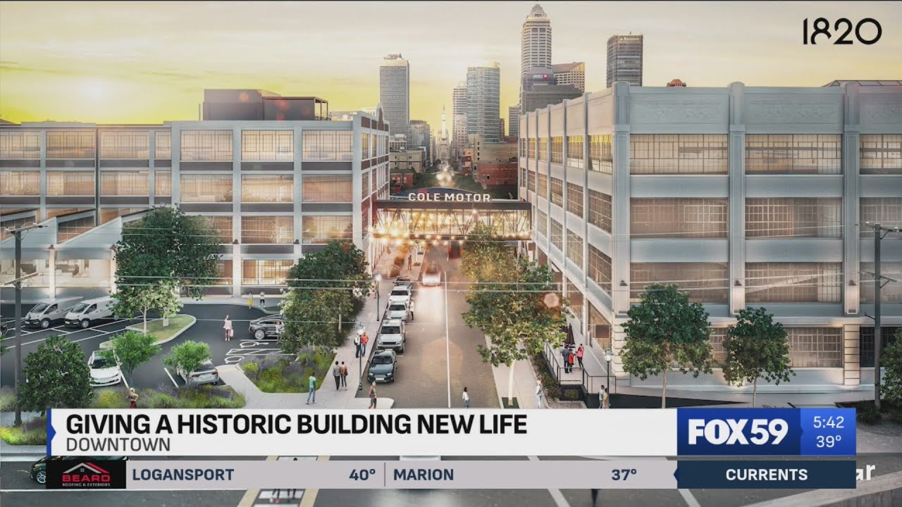 Work begins on Cole Motor campus rebuild in downtown Indianapolis - YouTube