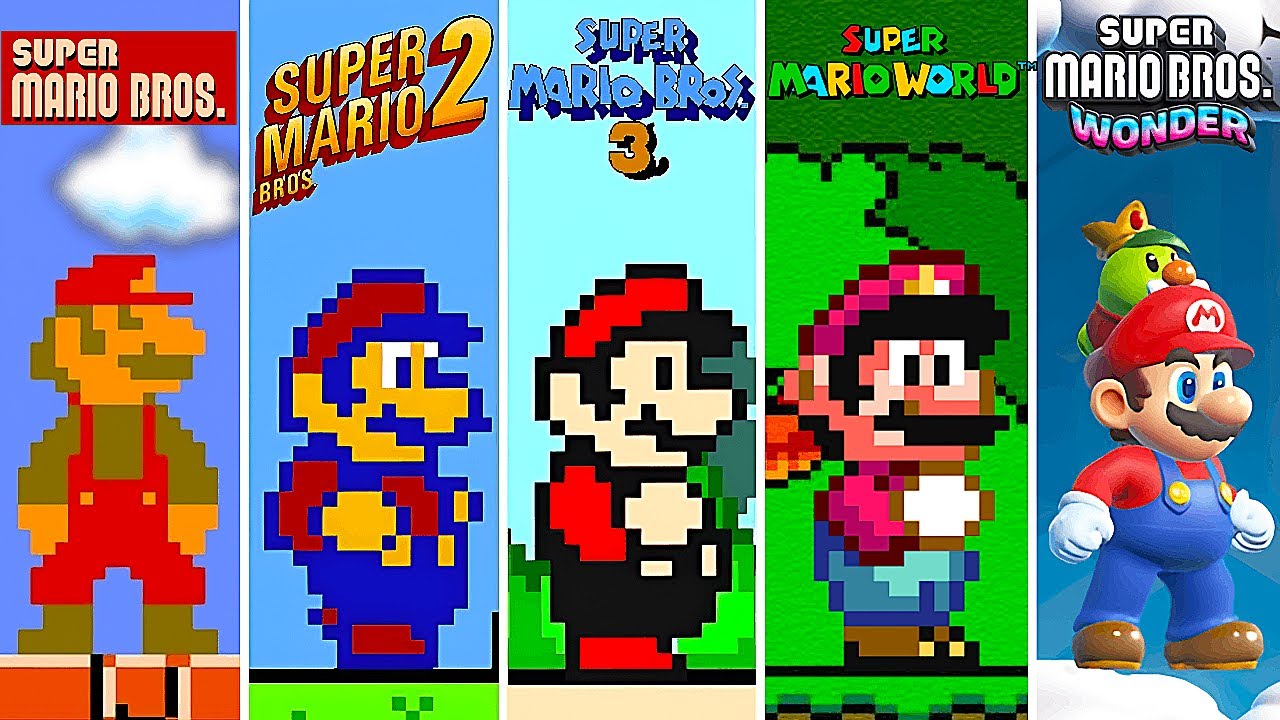 Evolution of 2D Super Mario Bros Graphics (1985-2025) - YouTube