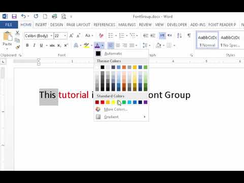 Font Group in MS Word - YouTube