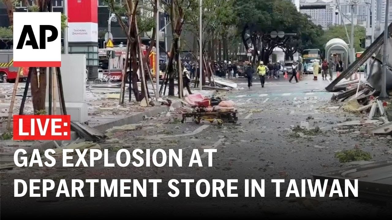LIVE: Aftermath of gas explosion at Taiwan department store - YouTube