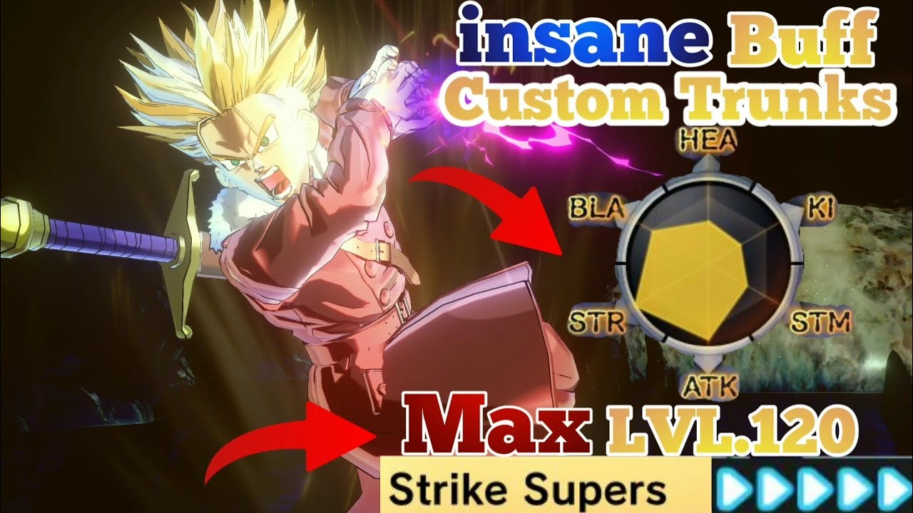 This Max LVL 120 Buffed Custom Future Trunks SSJ Strike Super | DBX2 ...