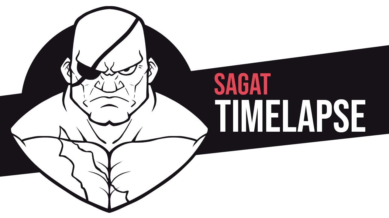 Sagat, Street Fighter - Logo Illustration - TimeLapse - Photoshop - YouTube