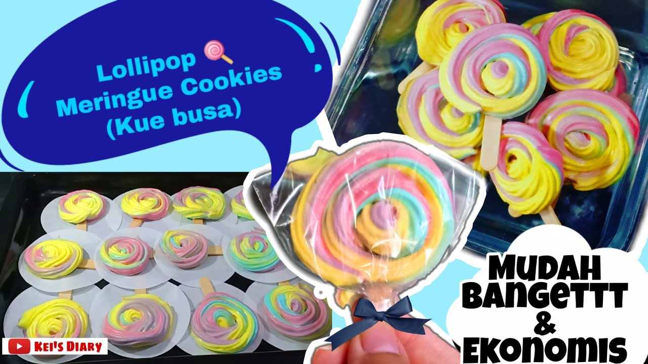 Resep Kue Kering Terbaru "Meringue Cookies" mudah & ekonomis (KUE BUSA ...