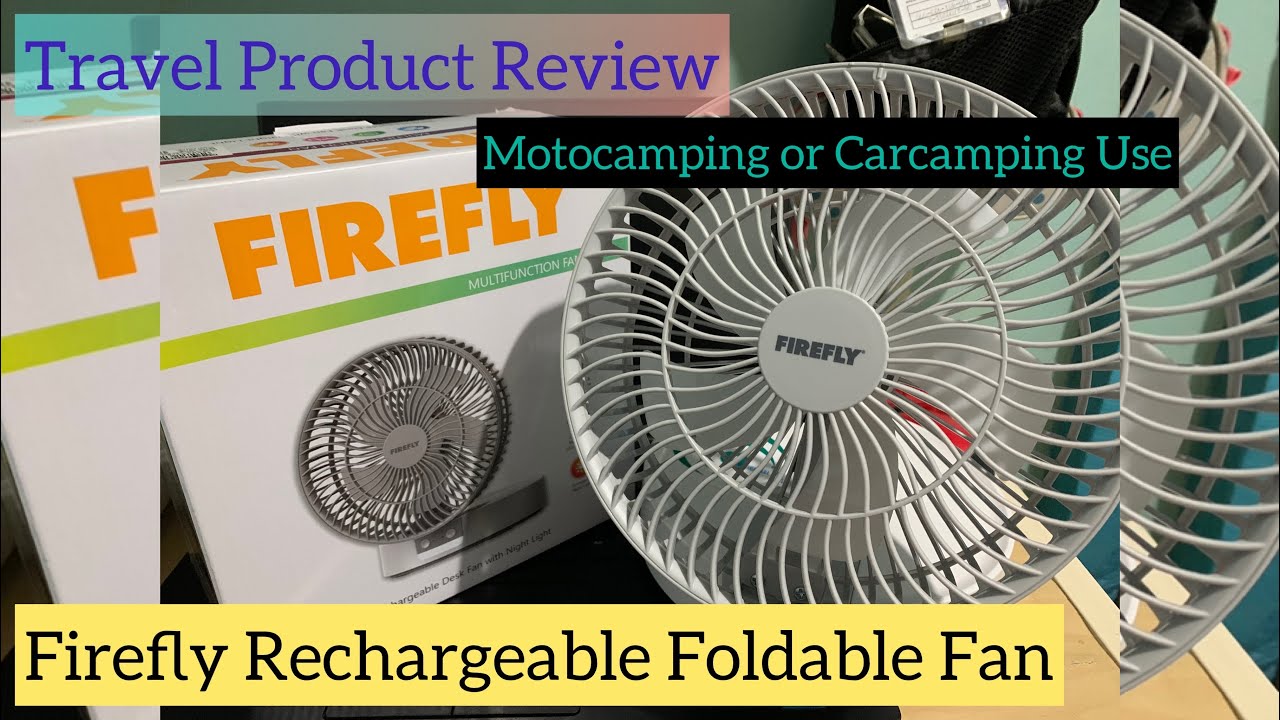 Firefly Rechargeable Foldable Fan || Travel Product Review #1 - YouTube