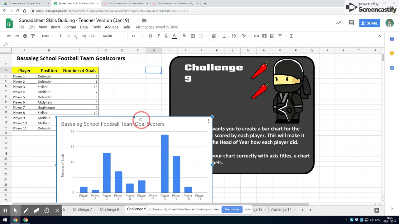 Spreadsheet Challenges 9 10 13 and 14 Help Video - YouTube