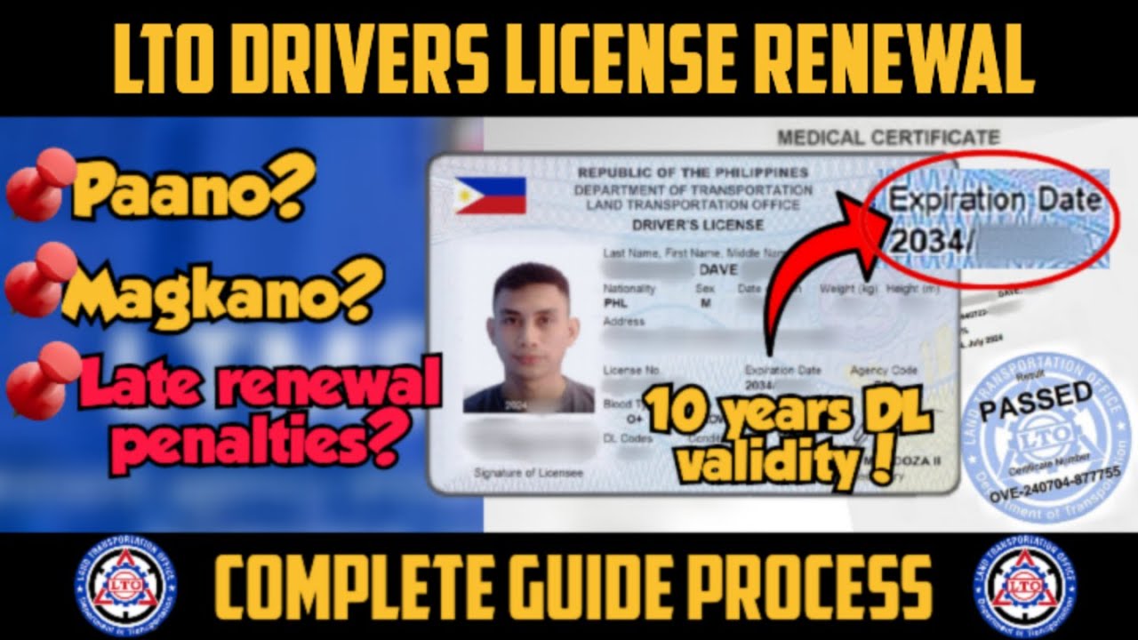 LTO DRIVER'S LICENSE RENEWAL 2024 | Complete guide process | step by ...