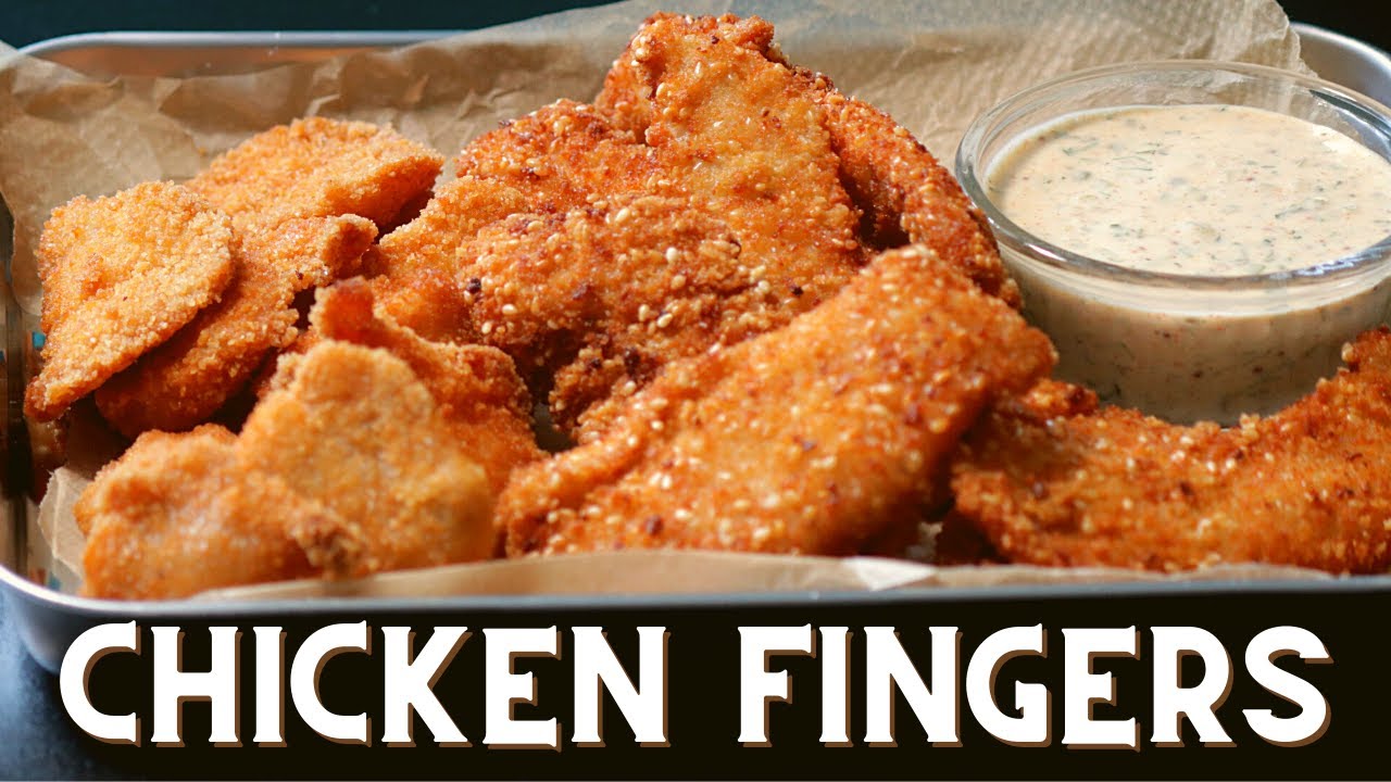 CHICKEN FINGERS - Simple pane and Crispy sesame pane - YouTube