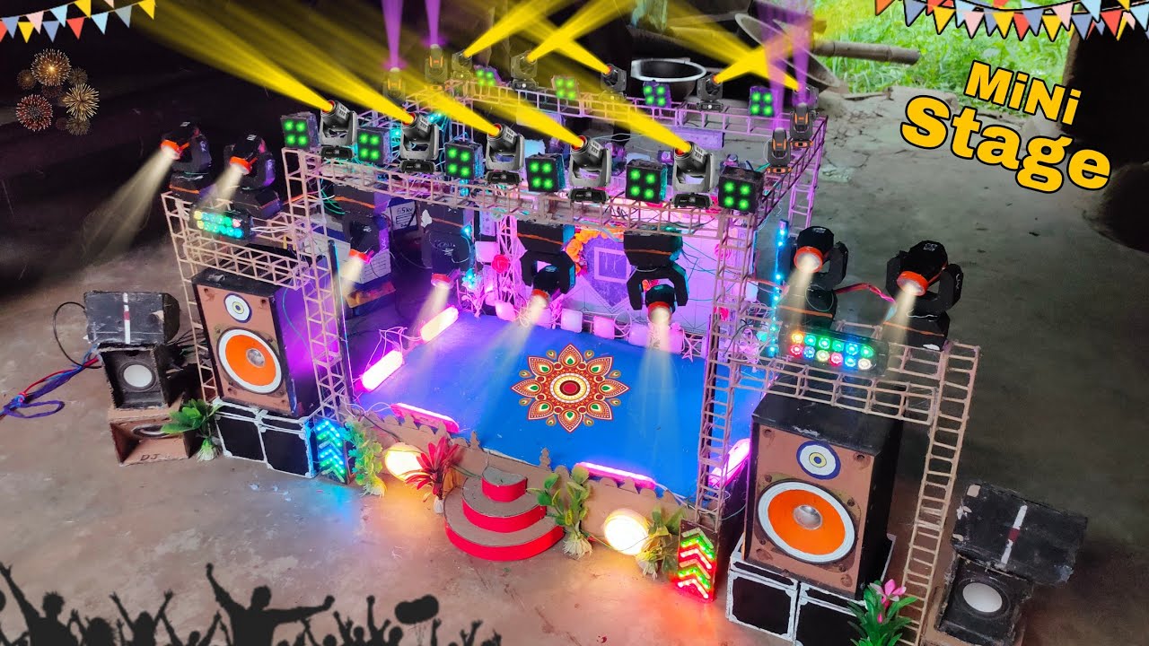 Mini stage making How to make mini stage dj truck and mini sharpy light ...