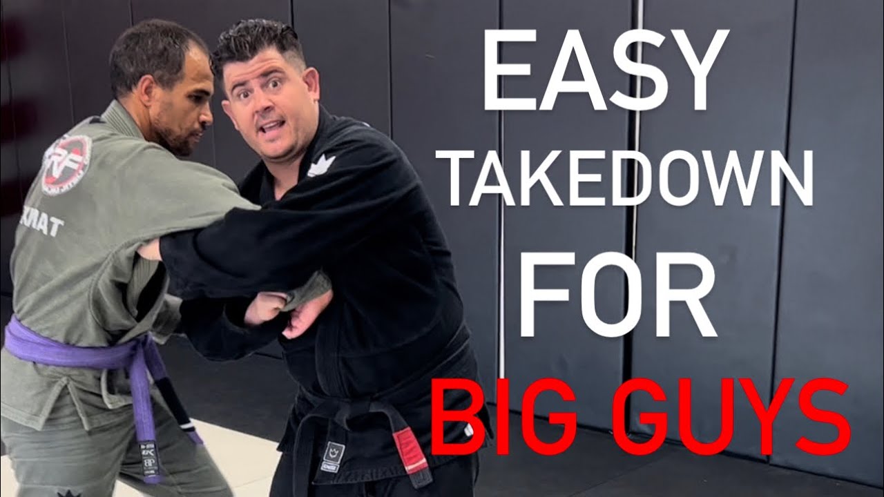Easy takedown for big guys (arm drag from Russian tie ) - YouTube
