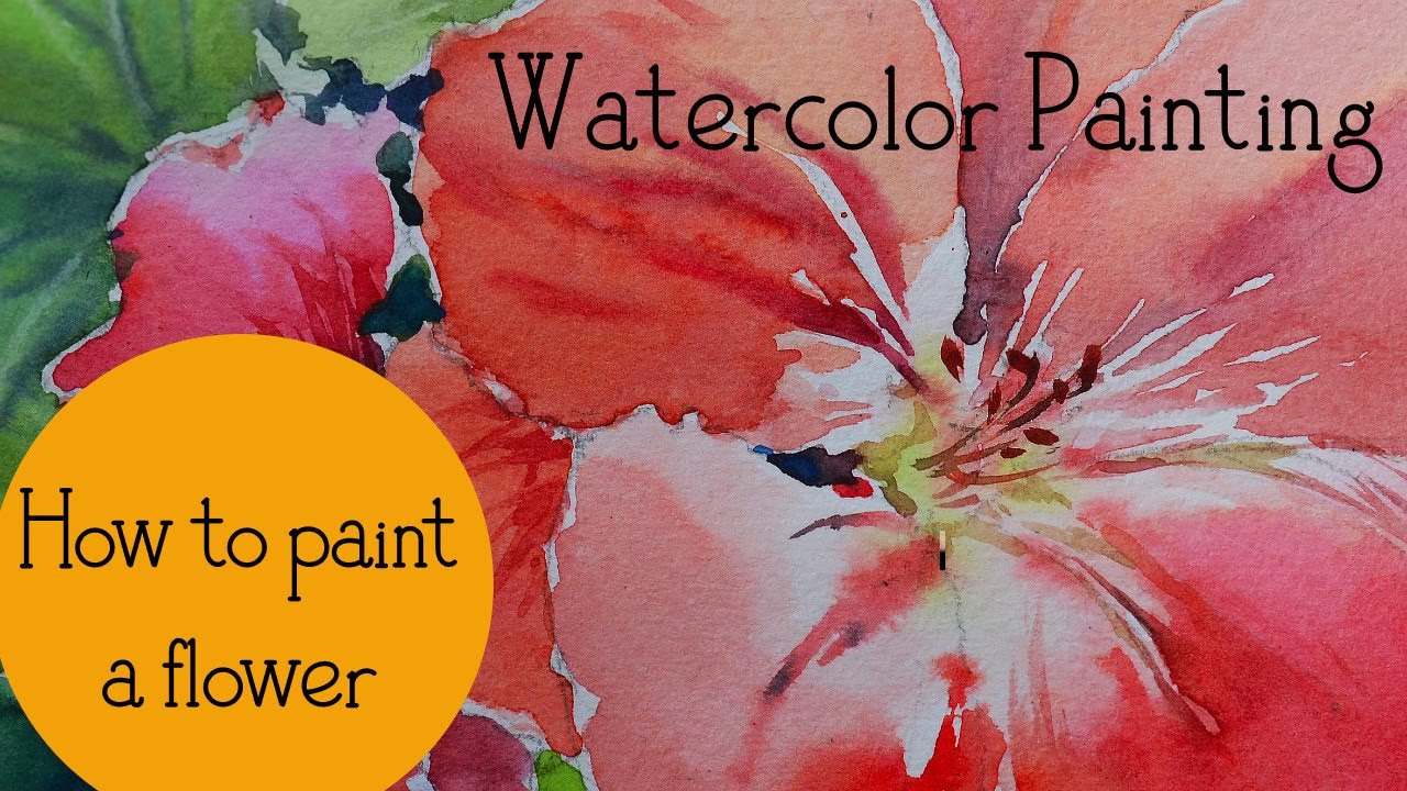 [Watercolor Painting] How to paint a flower - Demo lessons for ...