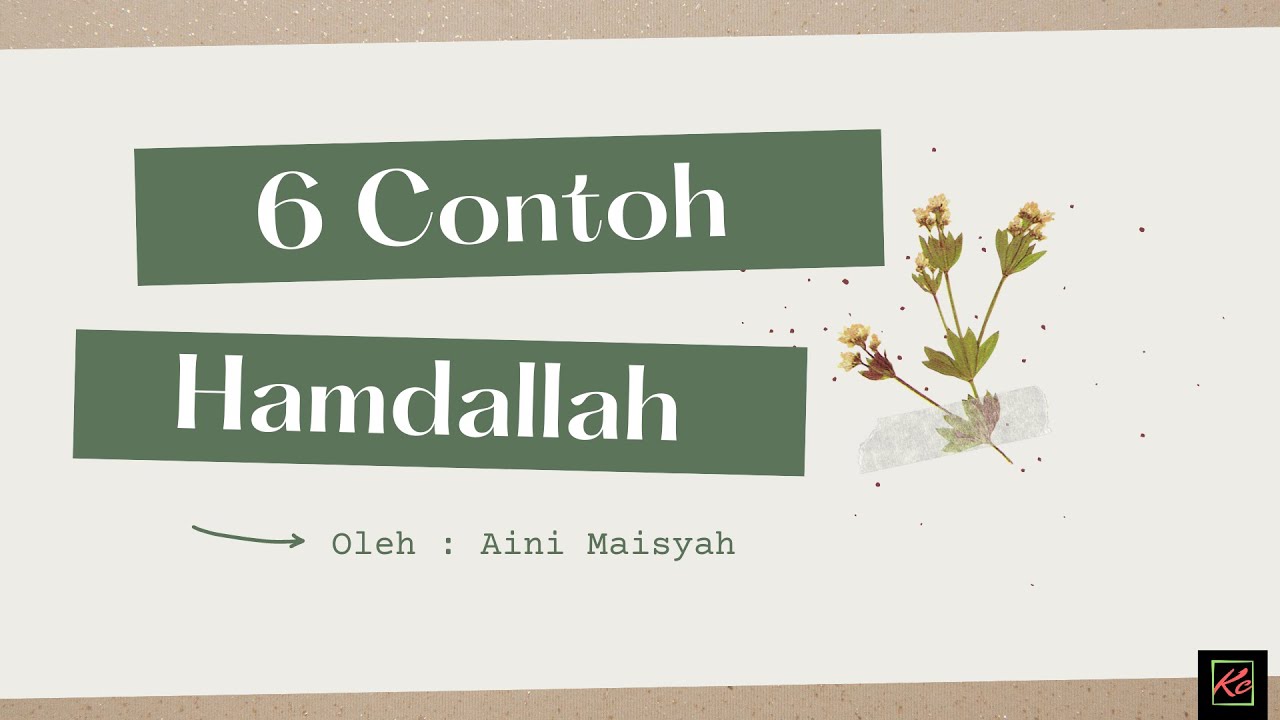 6 CONTOH HAMDALLAH I MUKADIMAH - YouTube