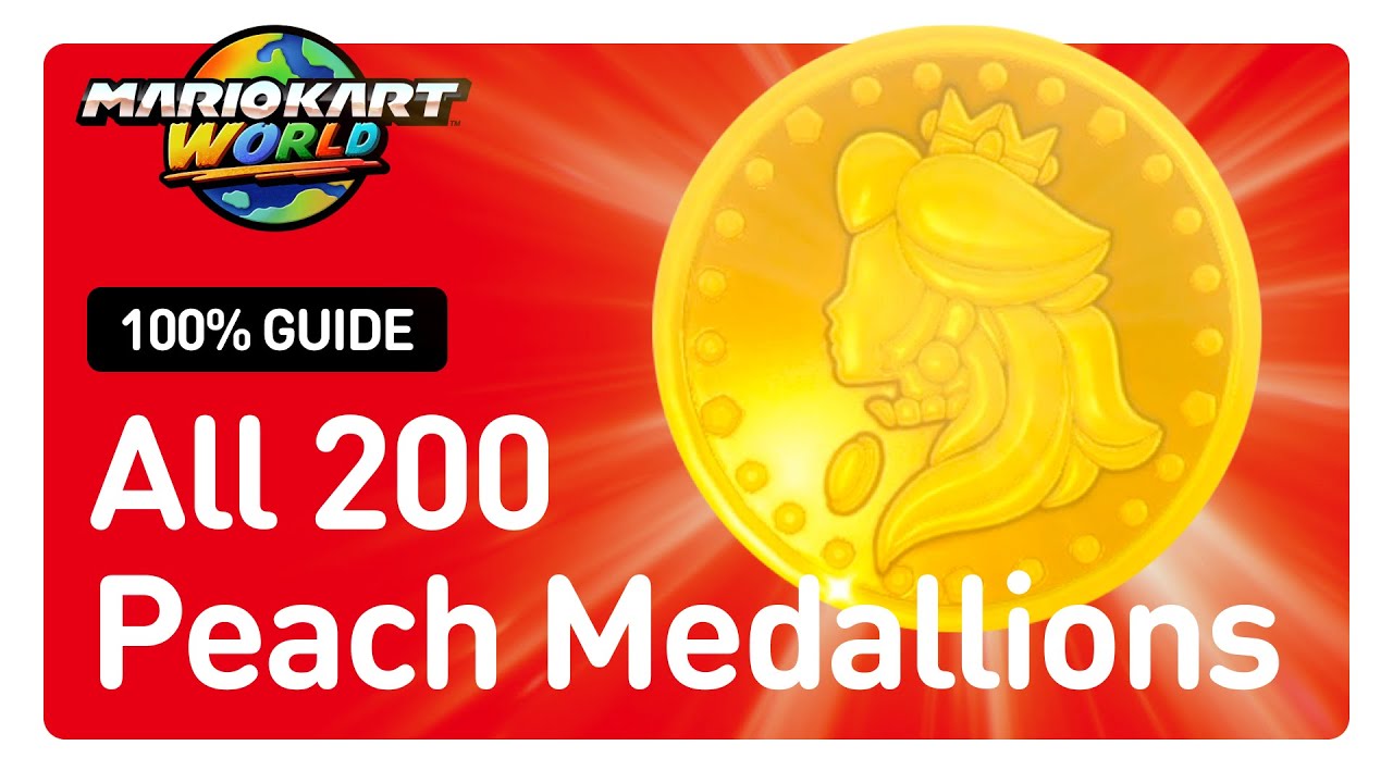 Mario Kart World - All 200 Peach Coins / Medallion Locations - 100% ...