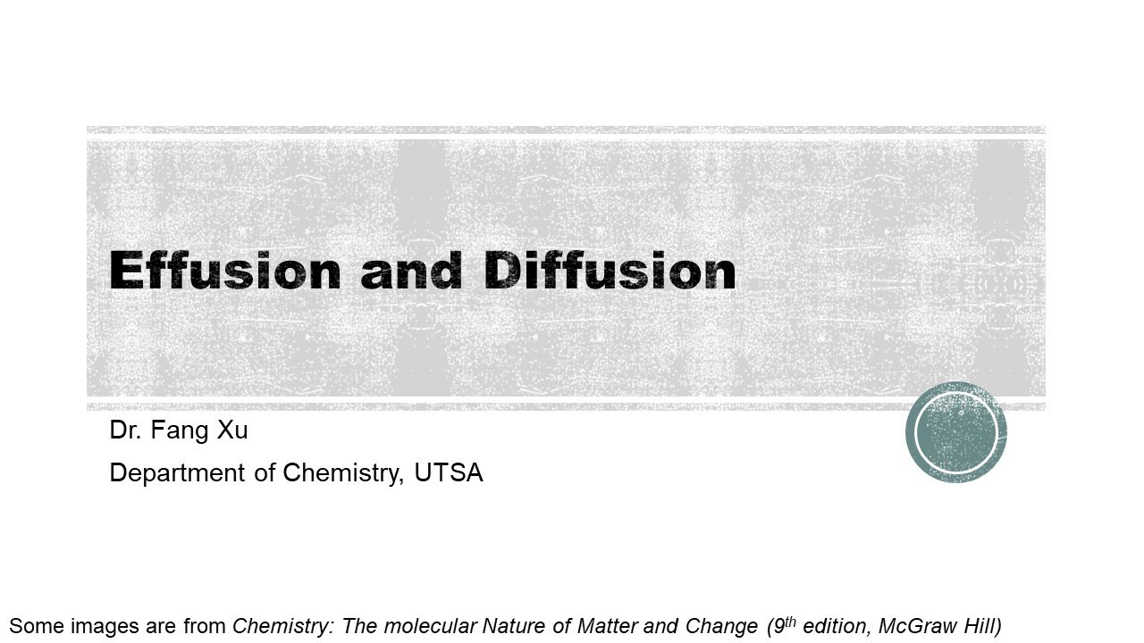 General Chemistry I: Chap 5. Effusion and Diffusion - YouTube