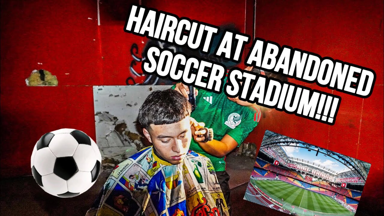 HAIRCUT AT ABANDONED SOCCER STADIUM!!! - YouTube