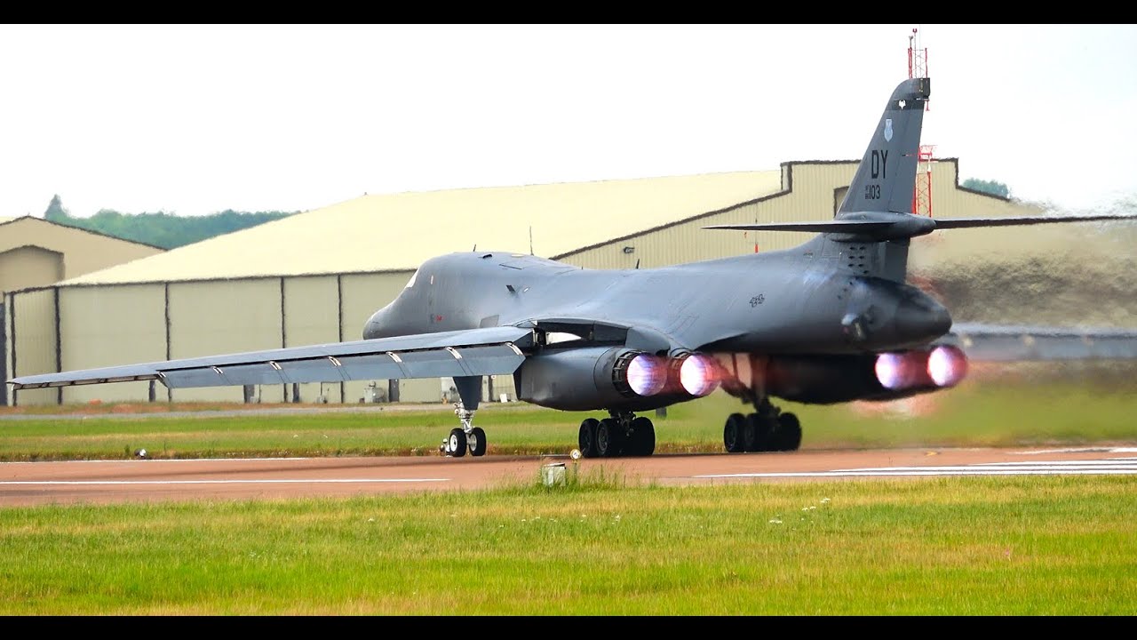 B1s take off heading for Sweden - #4k #aviation - YouTube