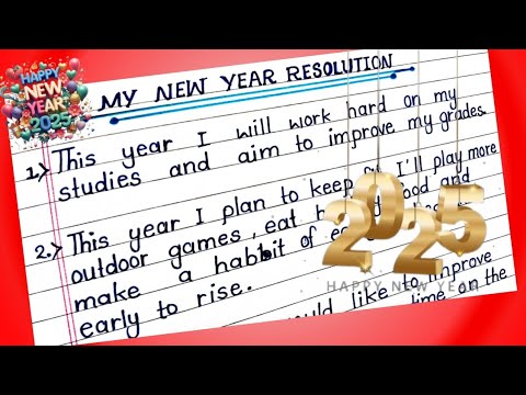 10 Lines essay on my new year resolution | Essay on my new year ...