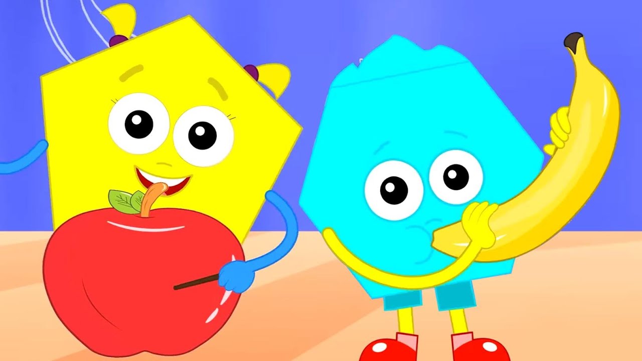 Apples And Bananas Song & More Nursery Rhymes for Kids by Mr Shape ...