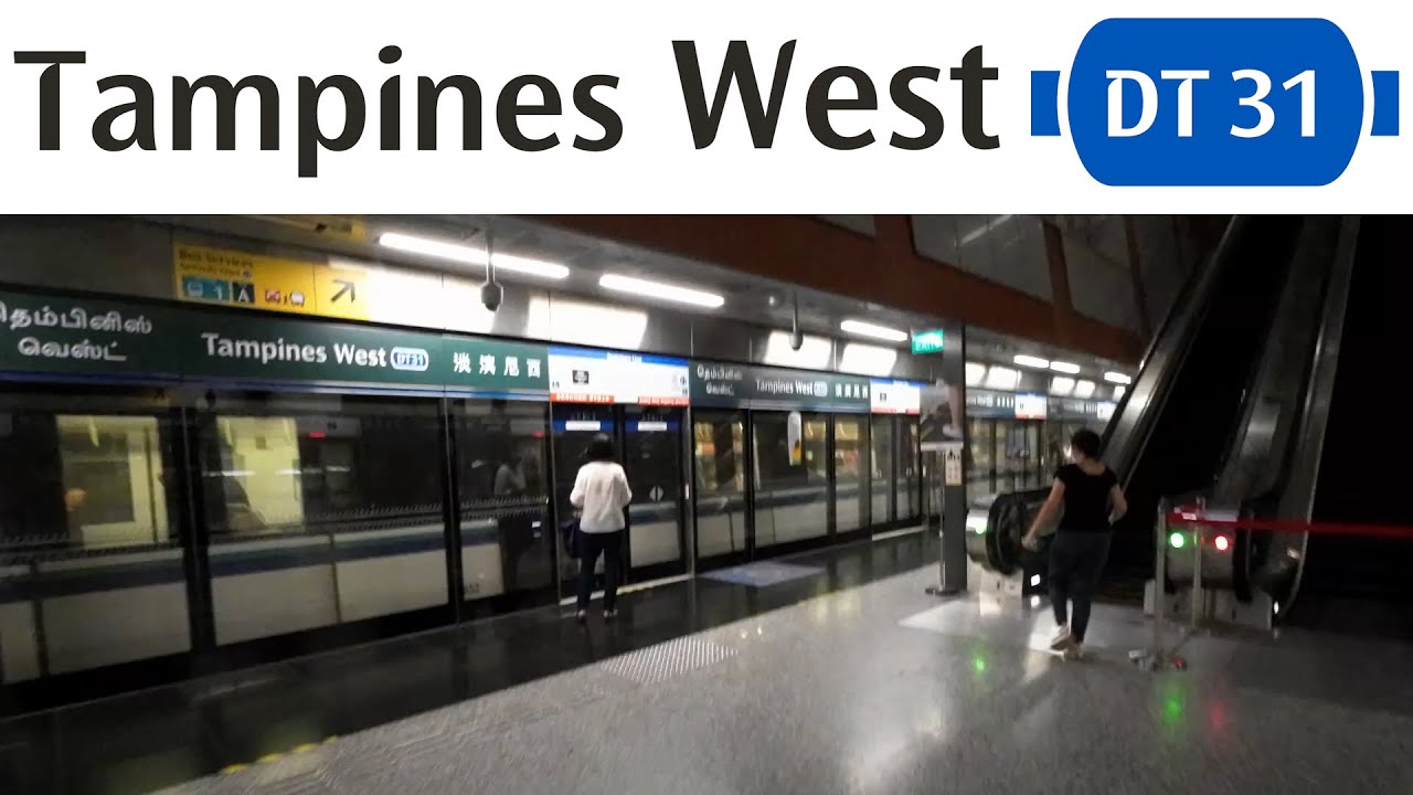 DT31 Tampines West MRT Station: Platforms to Exit A | Downtown Line ...