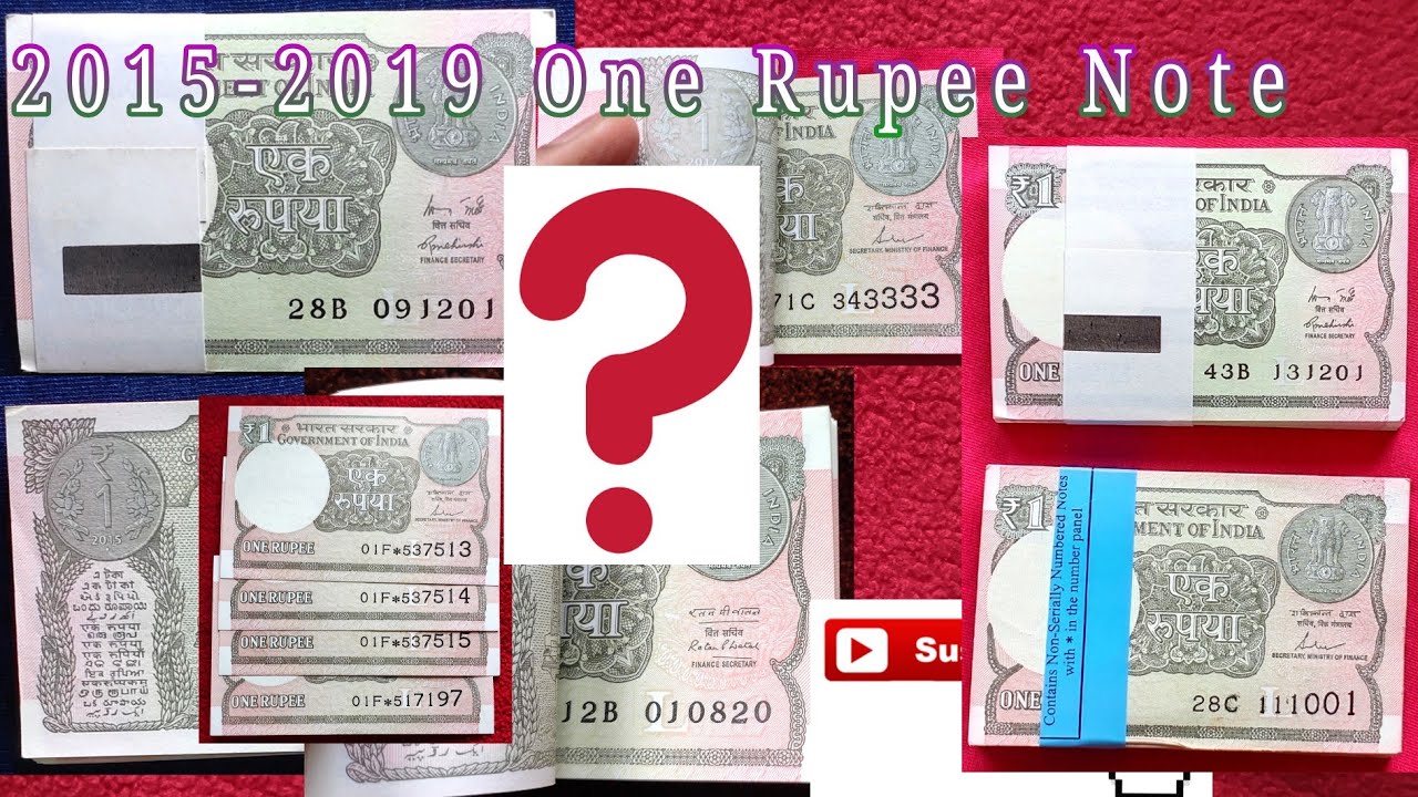 One Rupee Notes and Bundles(packet)2015-2018 Value(Rare India Notes ...