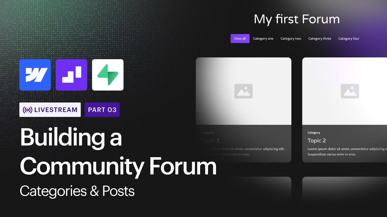 Categories & Posts | Building a community forum Part 3 - YouTube