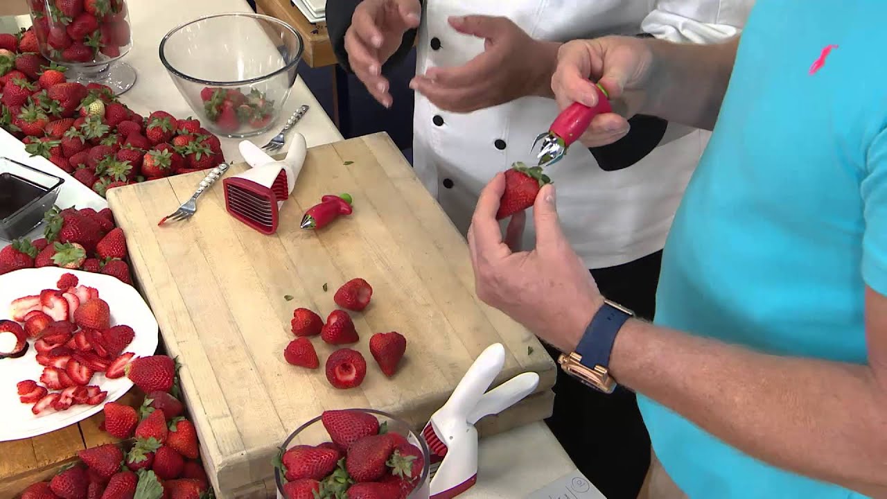 Chef'n Strawberry StemGem and Slicer Prep Set with Rick Domeier - YouTube