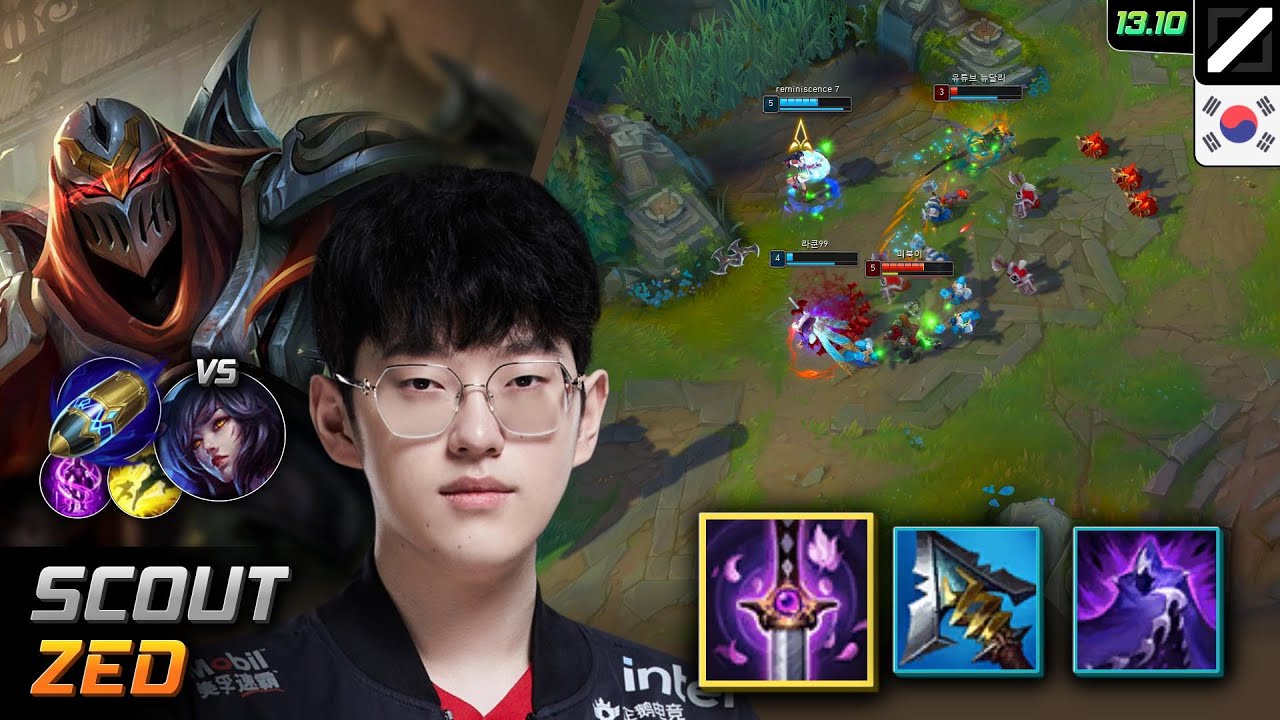 Scout Zed Mid Build Youmuu's Ghostblade First Strike - LOL KR Master ...