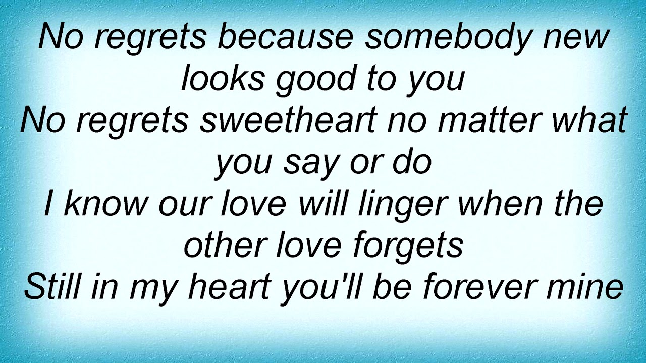 Billie Holiday - No Regrets Lyrics - YouTube