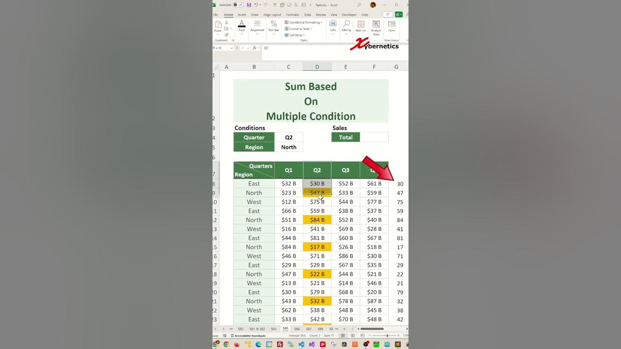 Sum based on multiple conditions in Excel - Excel Tips and Tricks - YouTube