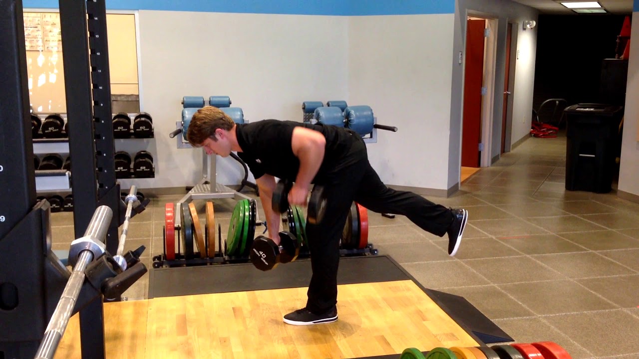 DB Single Leg RDL Alternating Row - YouTube