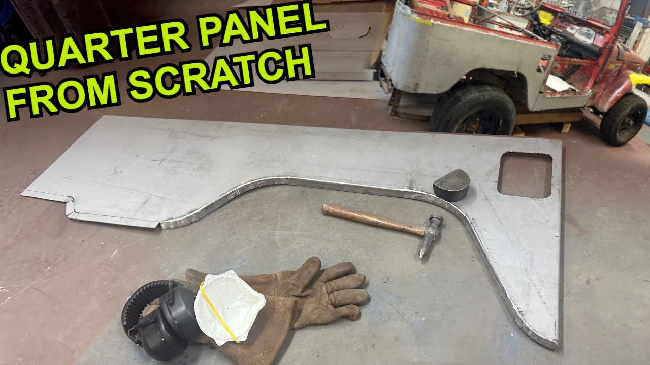 FABRICATING A QUARTER PANEL FROM SCRATCH with Simple hand tools! - YouTube