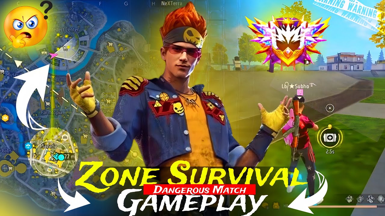 Zone Survival Free Fire Best Strategy Trick | Season 43 Rank Push Track ...