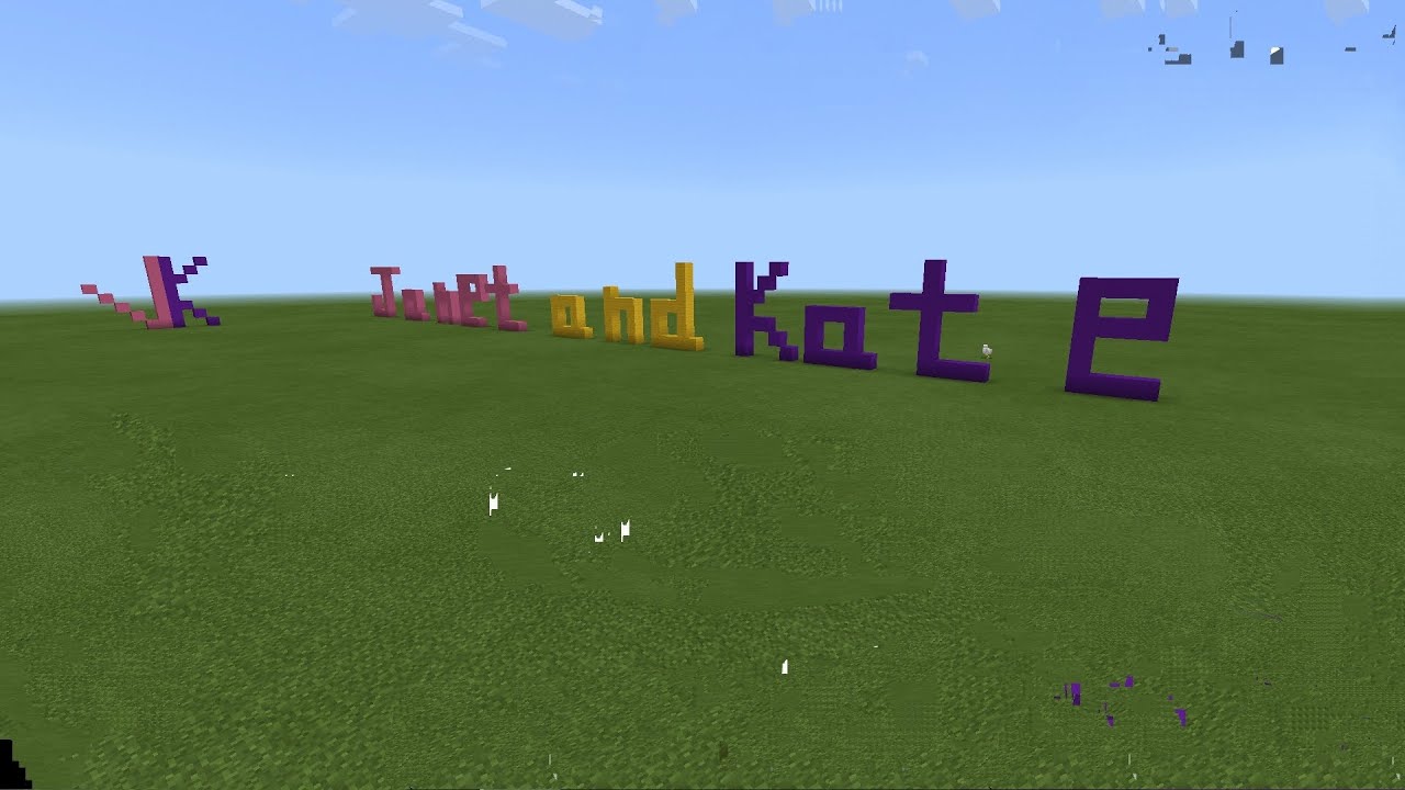 how to make Janet and kate,s logo and name in Minecraft/Aamir 5000 ...