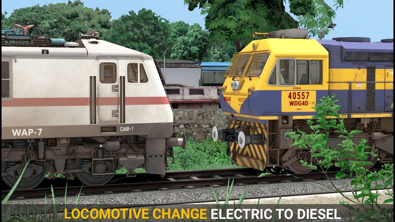 Electric to Diesel Locomotive Change | Train Simulator | Engine ...