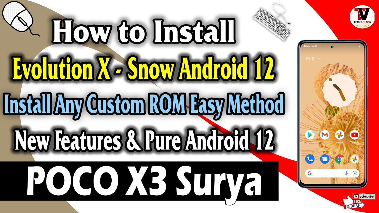 How to Install Evolution X - Snow Android 12 on POCO X3 (Surya/Karna ...