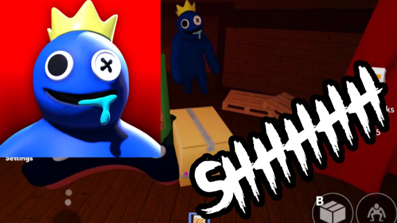AAHHHH BLUES CHASING ME!!! | Roblox Rainbow Friends - YouTube