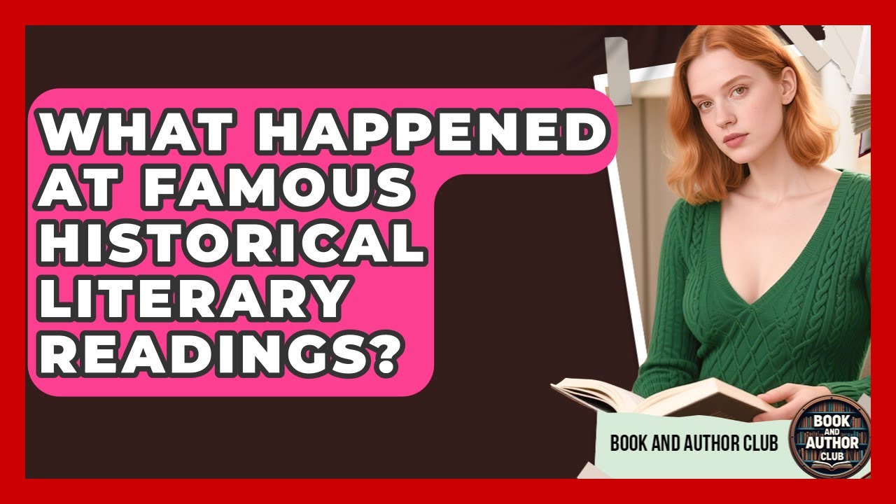 What Happened At Famous Historical Literary Readings? - Book and Author ...